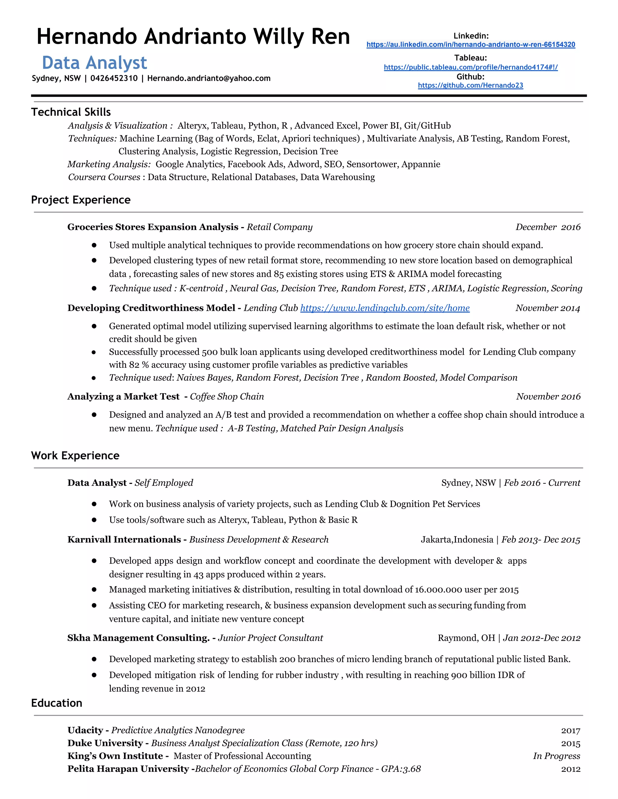 Resume Hernando 2017 | PDF