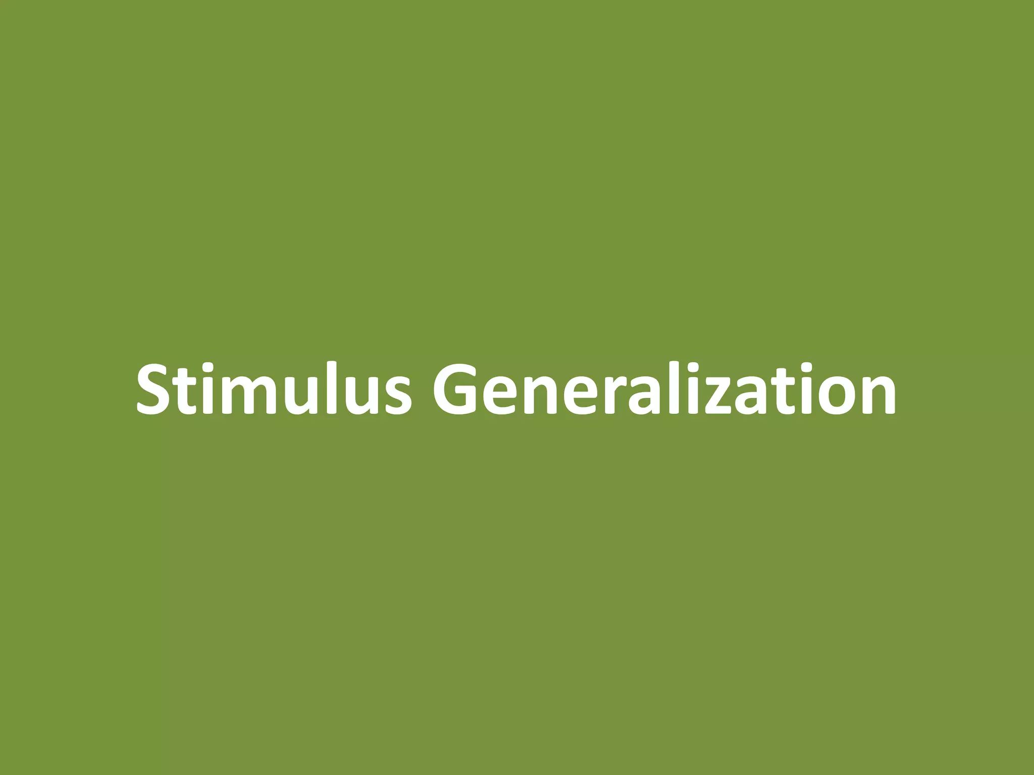 Consumer Behaviour Stimulus Generalisation Vs Stimulus
