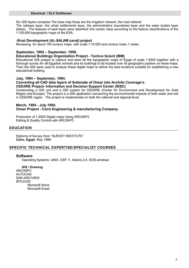 Electrical Draftsman | DOC | Drawing and Sketching | Arts and Crafts