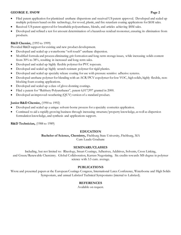 Snow George Resume finalized 1-12-16 | PDF