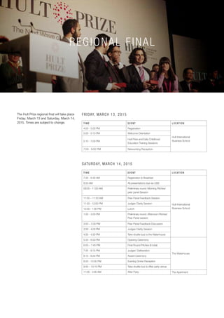 Hult Prize 15HP_Program_Shanghai | PDF