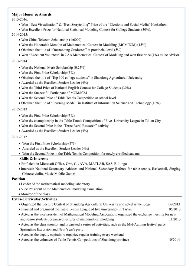 Resume-Luan Sitao | PDF