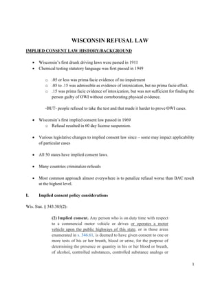 Wisconsin's Refusal Law | PDF | Law