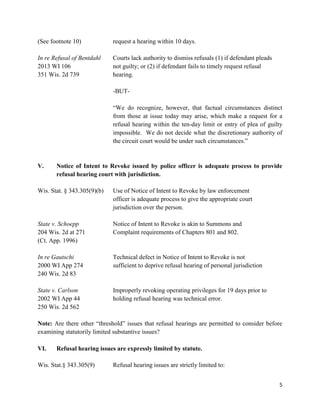 Wisconsin's Refusal Law | PDF