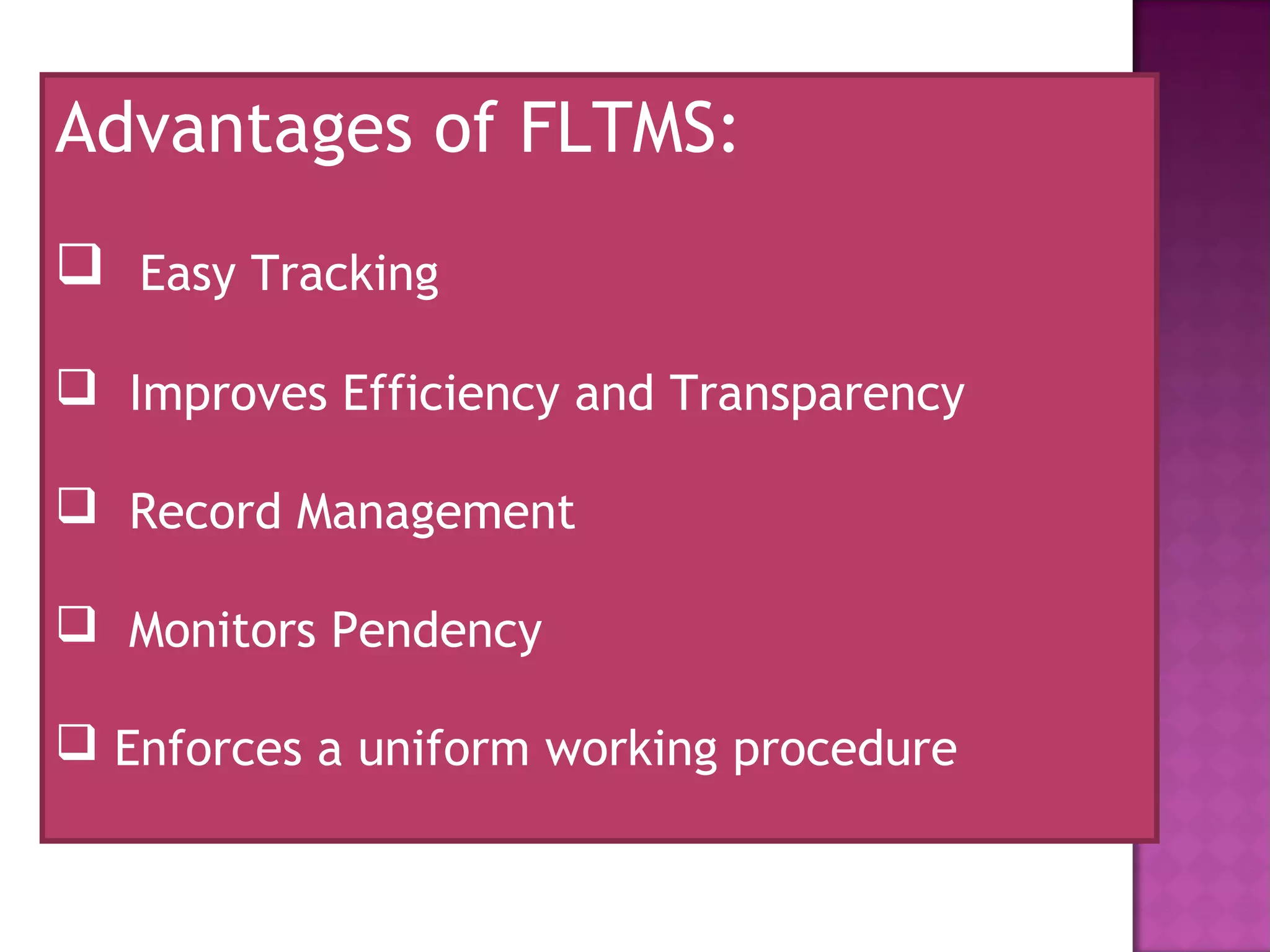 FILE & LETTER TRACKING AND MANAGEMENT SYSTEM | PPT