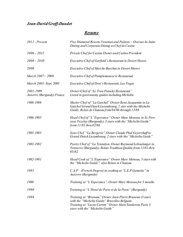 Jean-David Groff-Daudet Resume 2015 | PDF