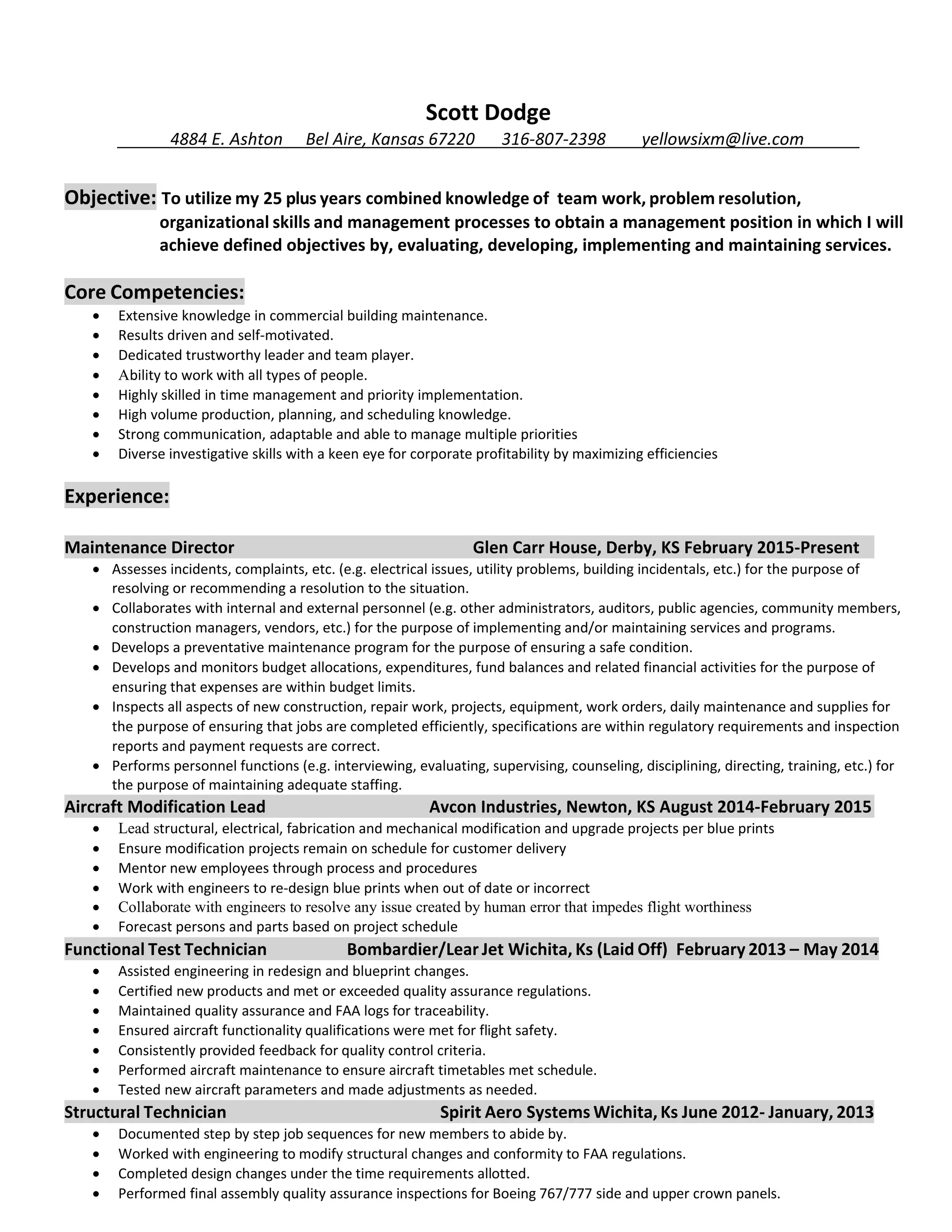 Scott Dodge Resume-2015 | PDF