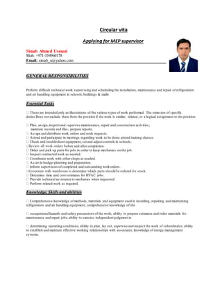 Simab CV sup. | DOCX | Home Appliances | Home & Garden