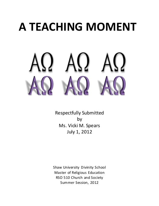 RSO510 A Teaching Moment