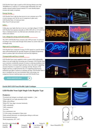 Enrich 2015 LED Neon Light Catalogue | PDF | Wearable Technology ...