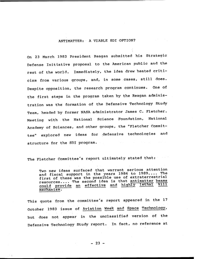 DIRECTED ENERGY PARTICLE ANTIMATTER BEAM | PDF