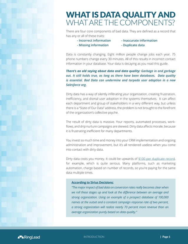 Complete Guide to Data Quality | PDF