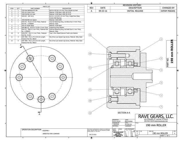 190 mm Roller Assembly | PPT