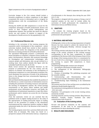 Digital competences in the curriculum of postgraduate studies of health ...
