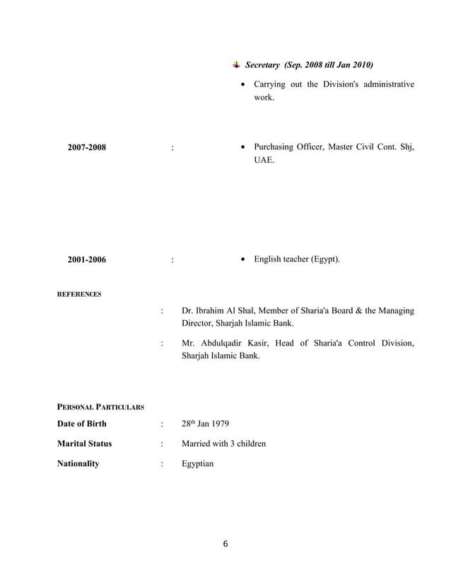 CV.. Mohamed Abdel Basset ..Shariaá role Feb 17 | ODT | Business Accounting & Finance | Business