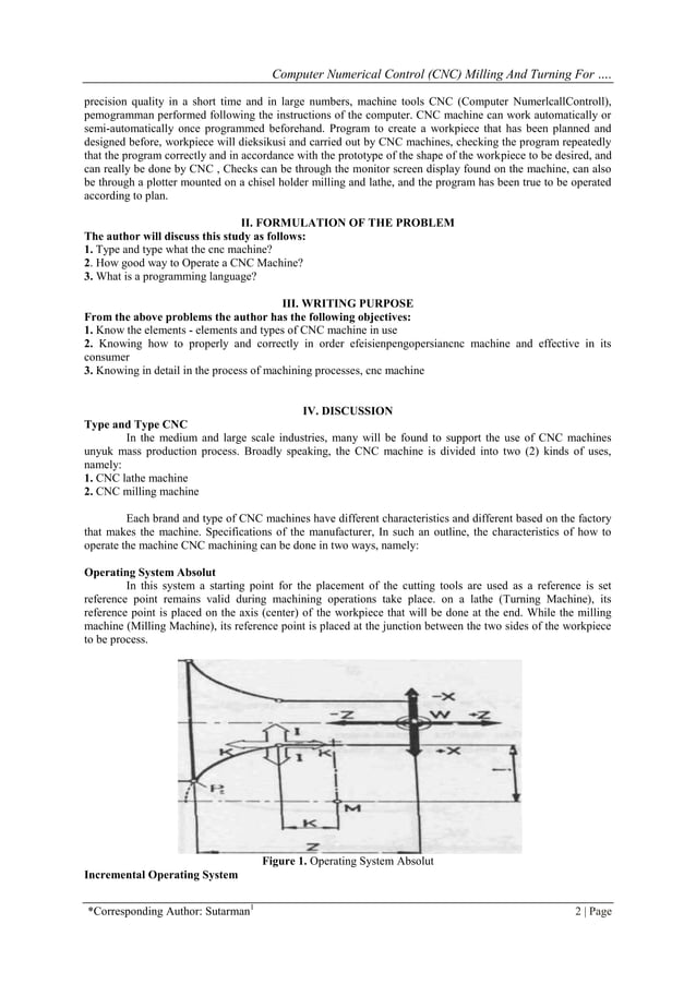 Computer Numerical Control (CNC) Milling and Turning for Machining Process in Xintai Indonesia | PDF