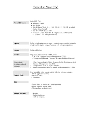 (CV)_maha Asiri | PDF