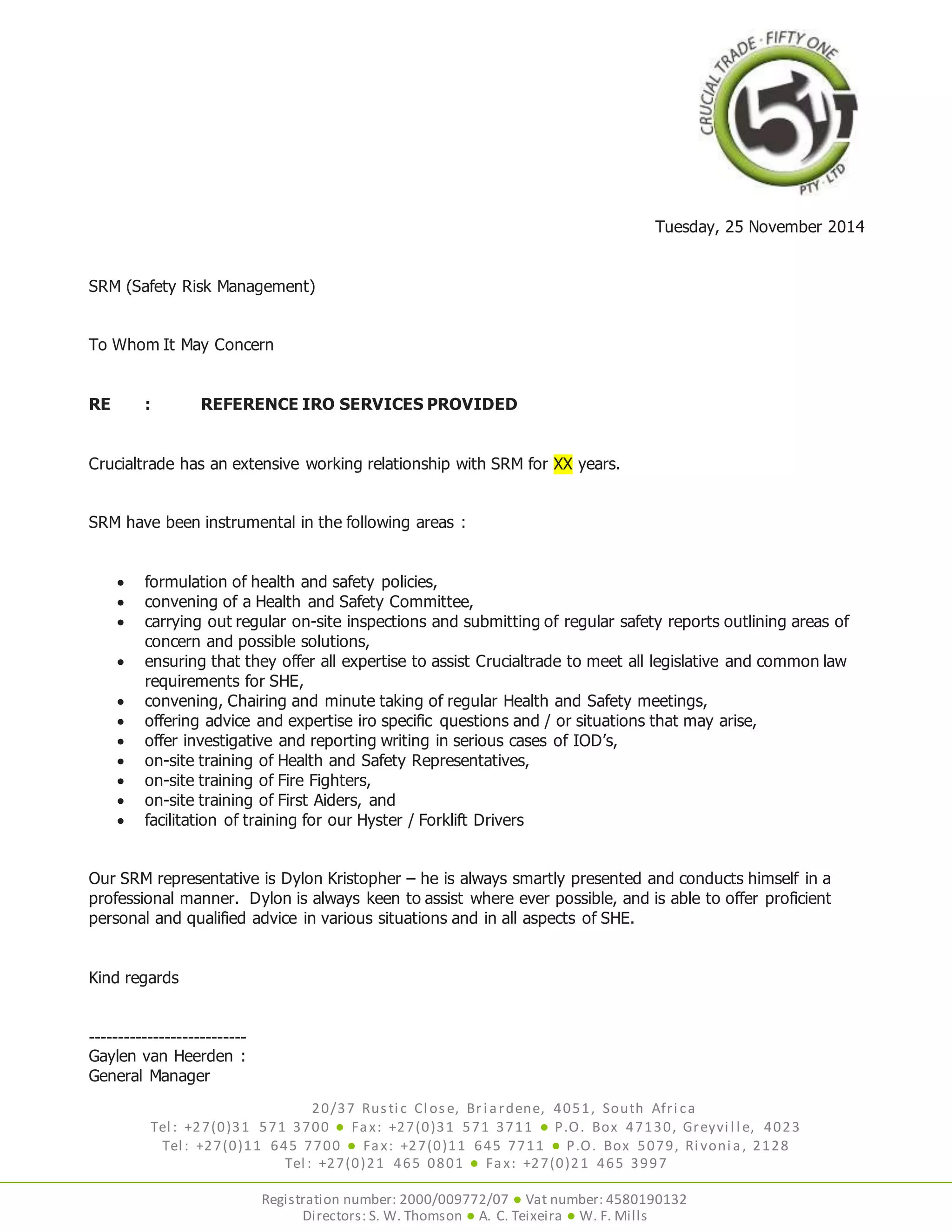 Recommendation Letter | DOCX