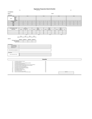 Negotiation checklist | PDF