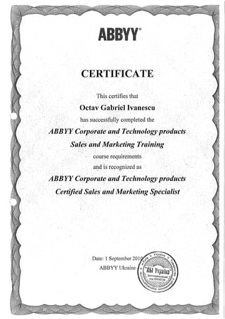 Certifications Octav Ivanescu | PDF