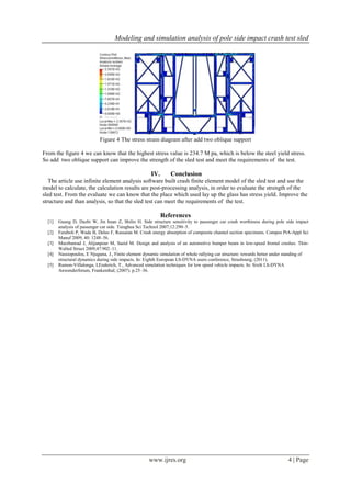Modeling and simulation analysis of pole side impact crash test sled | PDF