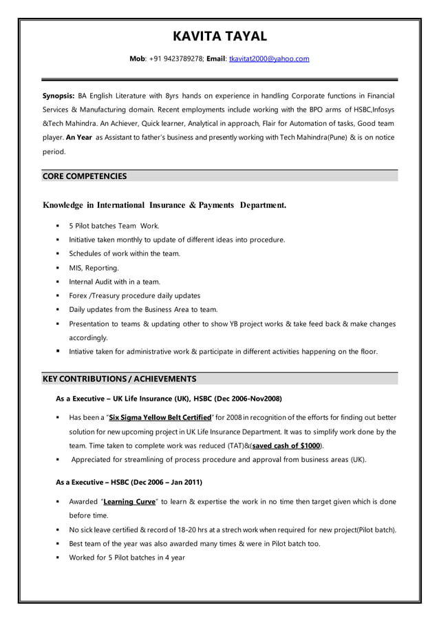 Kavita Tayal CV | PDF