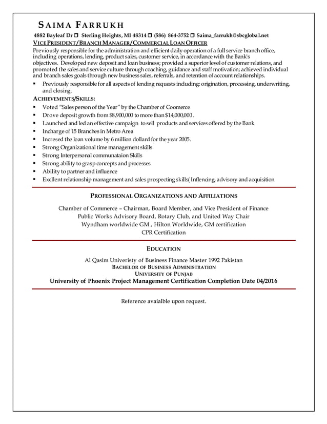 Resume Saima Farrukh | DOCX