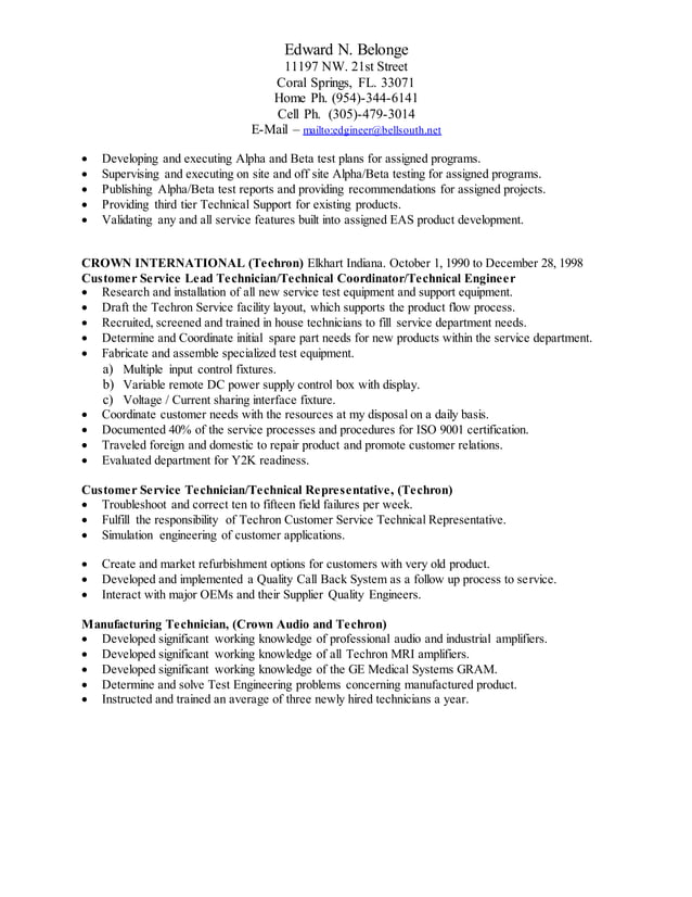 Eds Resume 063015 | DOCX | IT and Internet Support | Internet