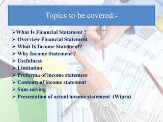 income statement ppt | PPTX