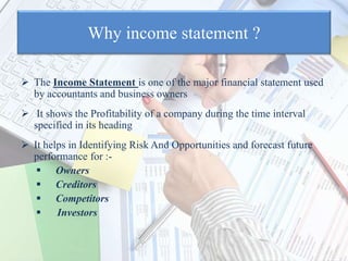 income statement ppt | PPTX