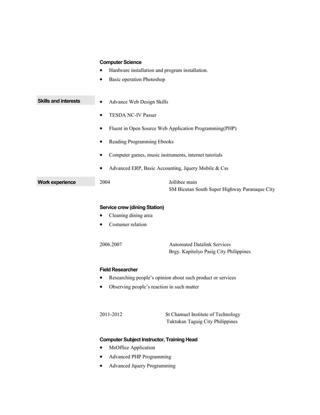 michael resume2 | PDF