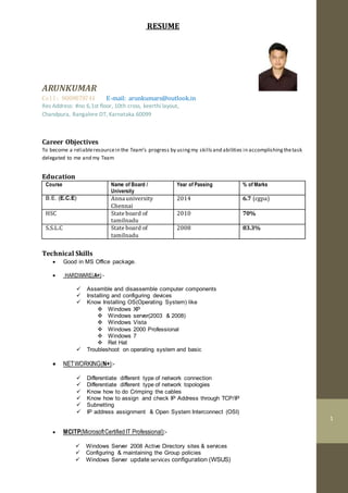 resume final | PDF