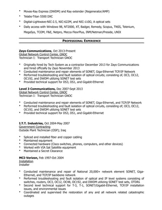 Allan Adkins, GNOC Tech I | PDF | Computer Networking | Computing