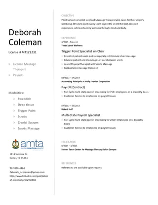Debbie Resume | DOCX