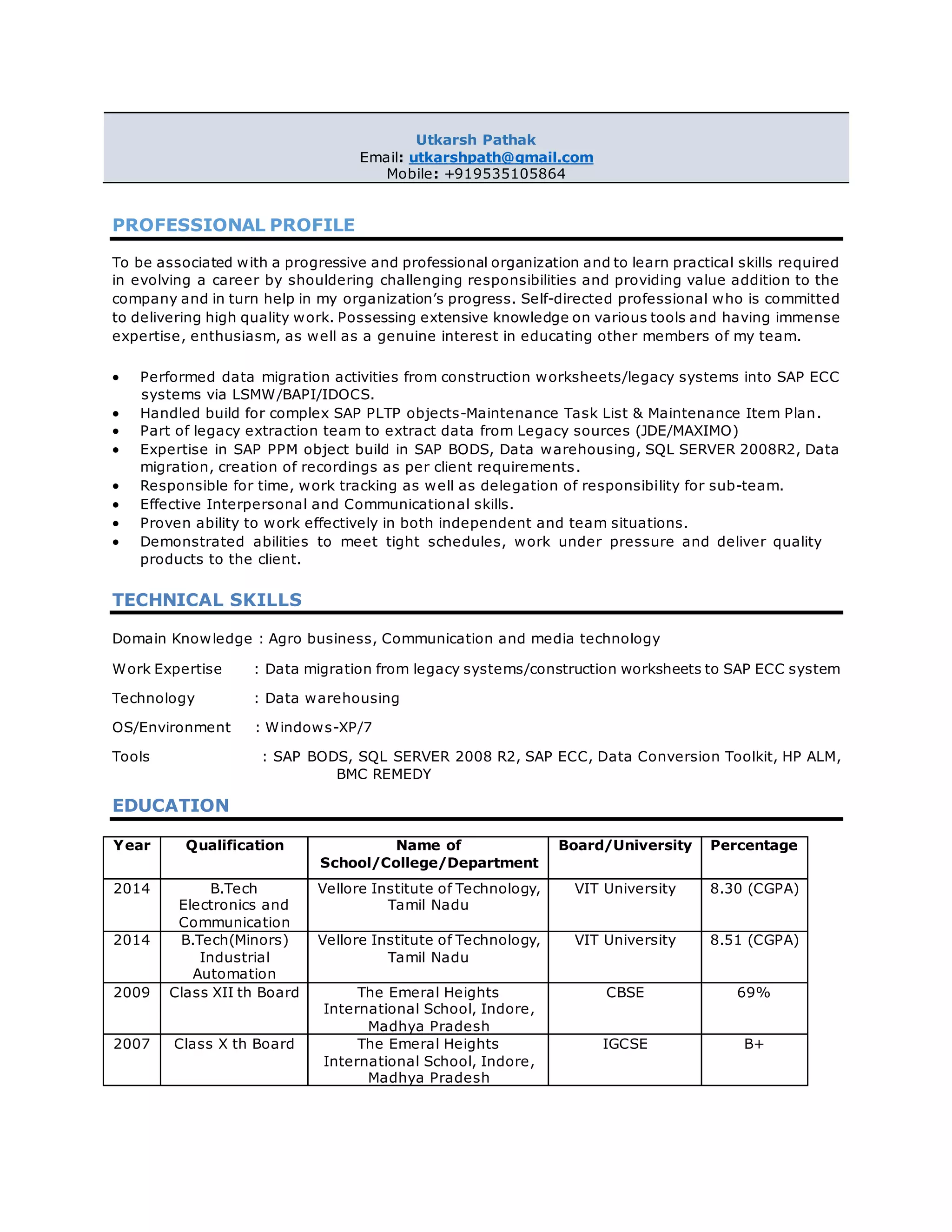 UTKARSH PATHAK resume | DOCX