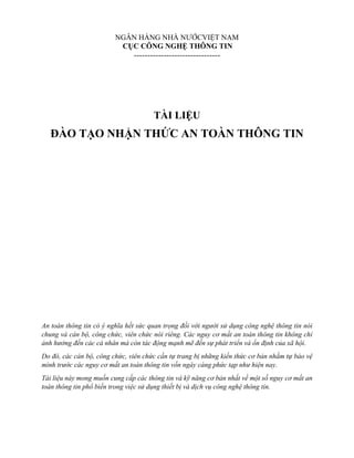 tai lieu dao tao nhan thuc attt | PDF