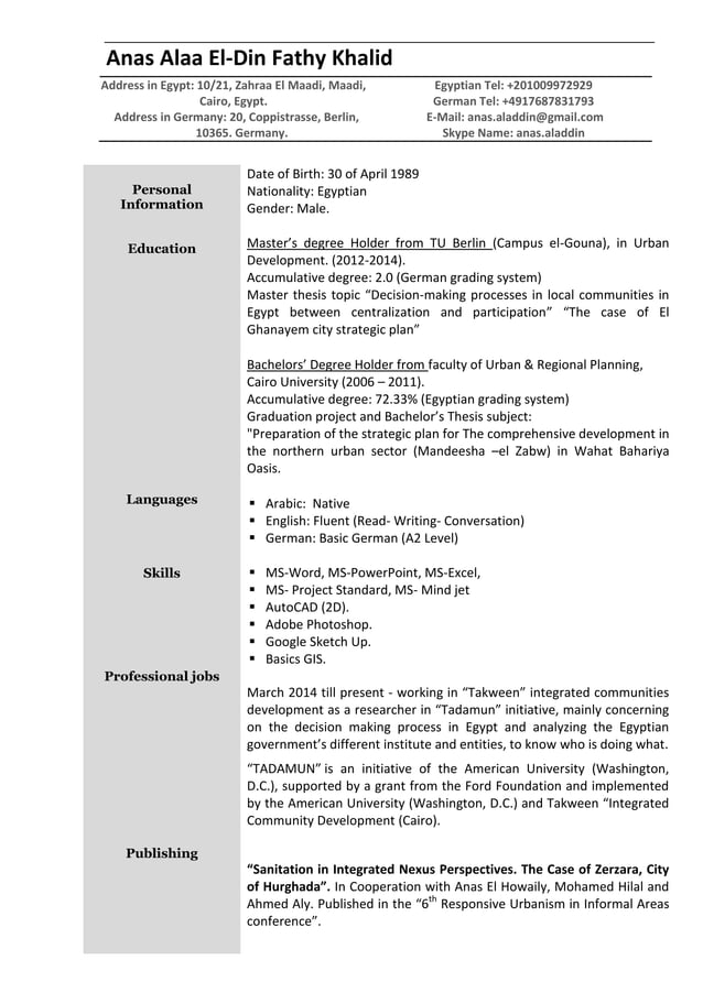 Anas Khaled Résumé | PDF