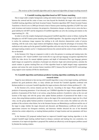 The reviewe of the Camshift algorithm and its improved algorithm of target tracking research ...