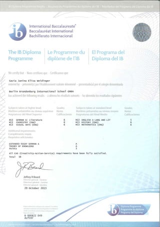 IB Diploma 2013 Savia | PDF