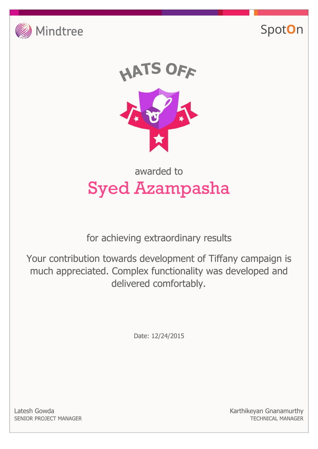 Syed Azam Hats Off Award 2 | PDF