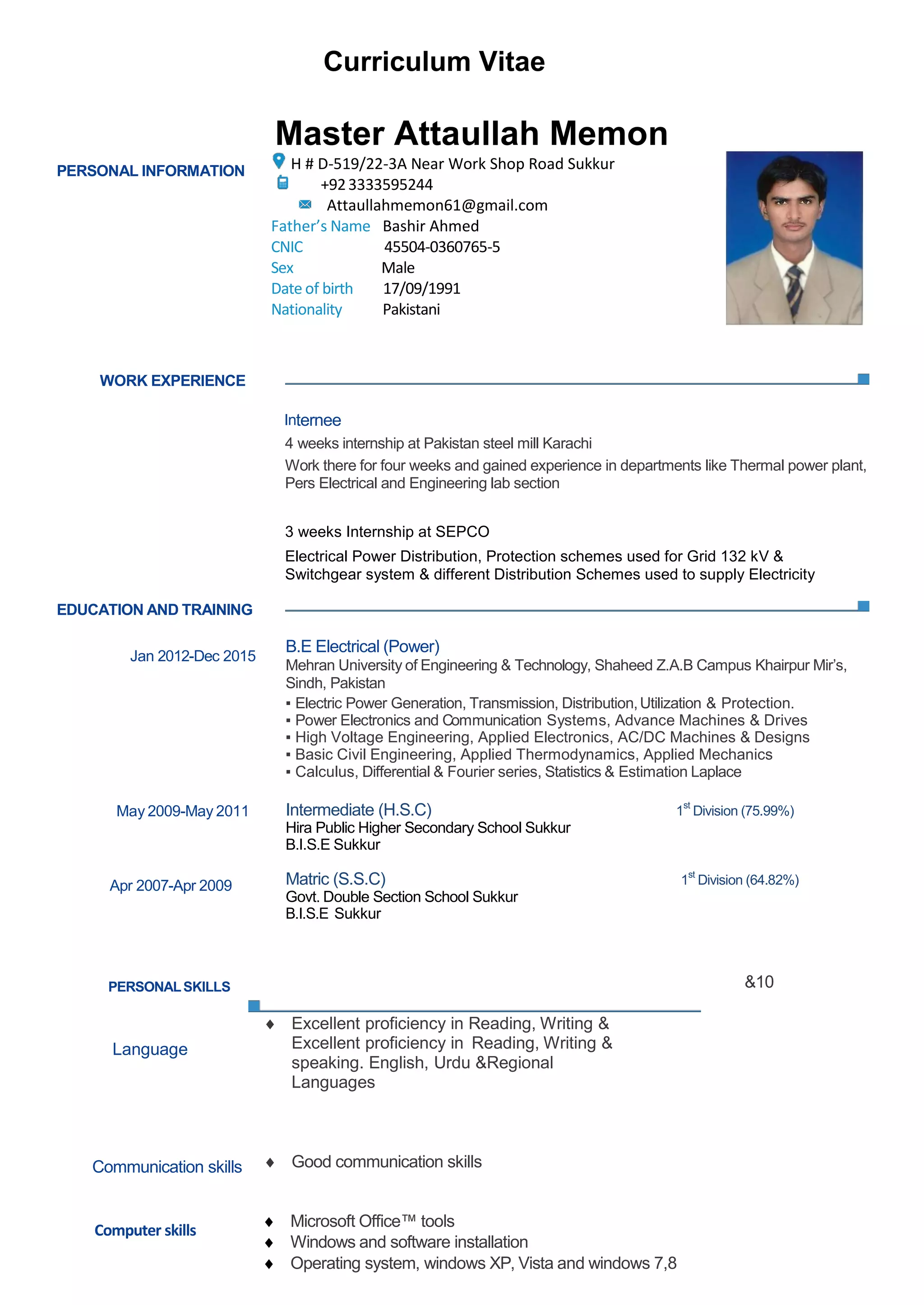 Engr Attaullah memon (2) | PDF