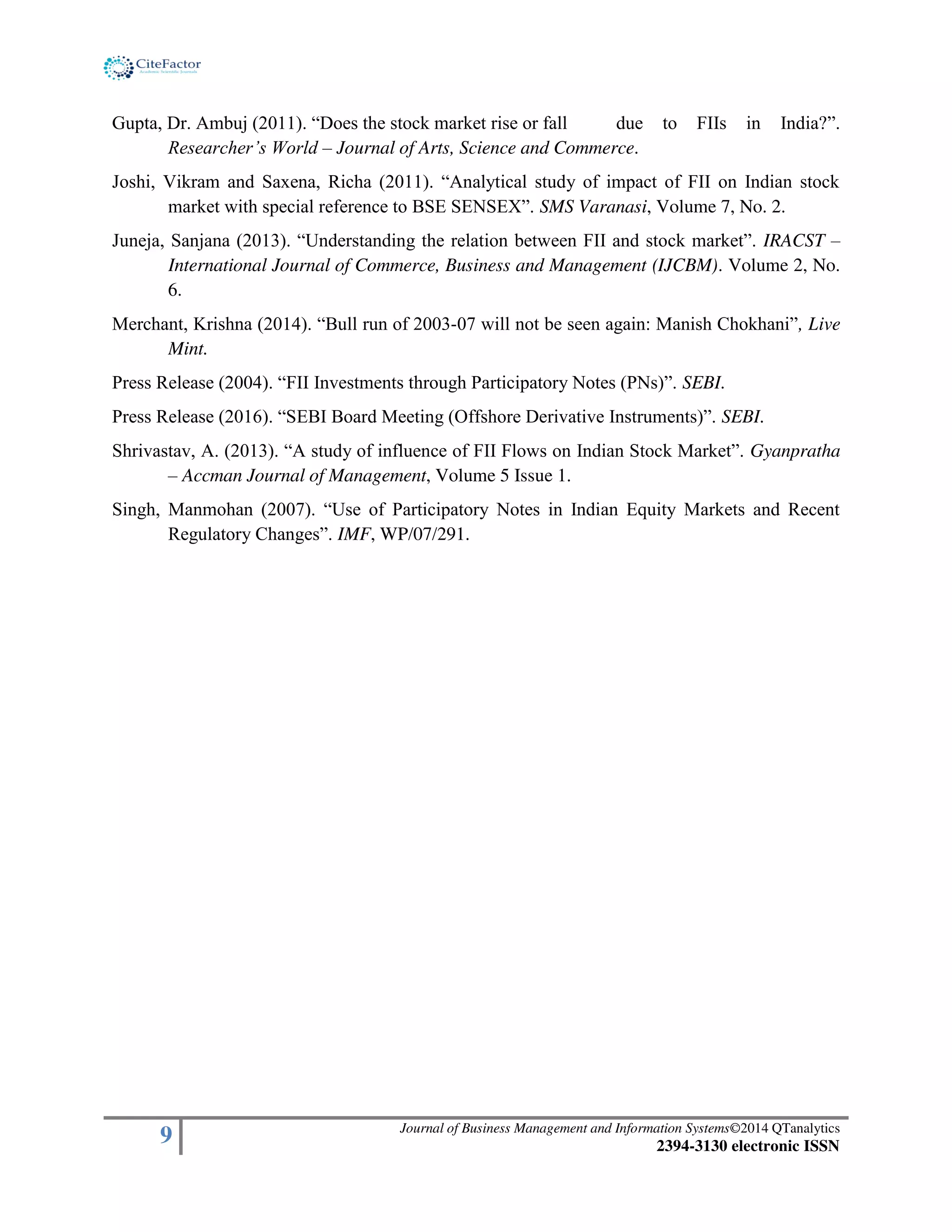 Participatory Notes & stock markets | PDF