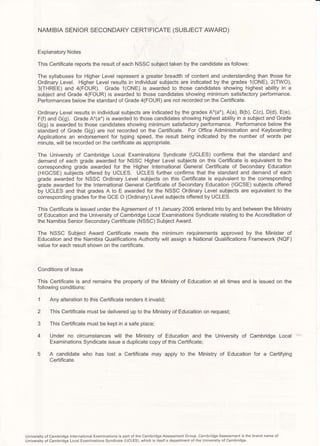 Matric Certificate 2009 | PDF