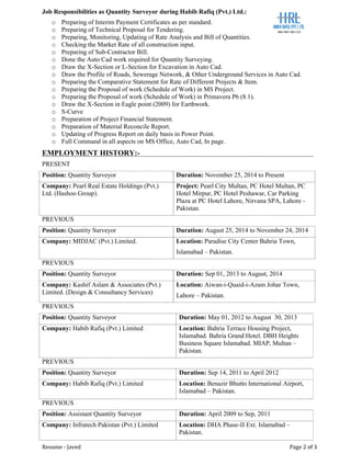 MUHAMMAD JAVED | PDF | Civil Engineering Industry | Industries