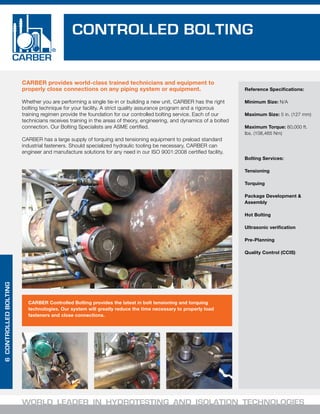 Carber_Service_Catalog | PDF