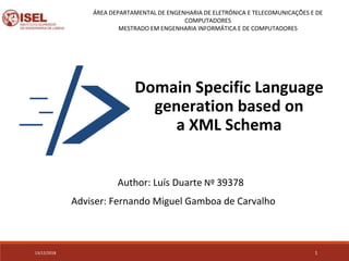 Domain Specific Language generation based on a XML Schema. | PPTX