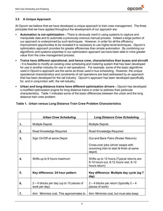 OPCrew - Rail Crew Scheduling Rostering and Management | PDF