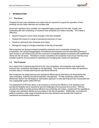 OPCrew - Rail Crew Scheduling Rostering and Management | PDF