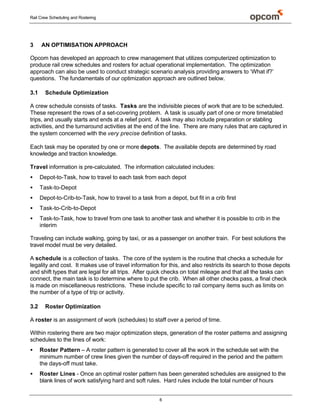 OPCrew - Rail Crew Scheduling Rostering and Management | PDF
