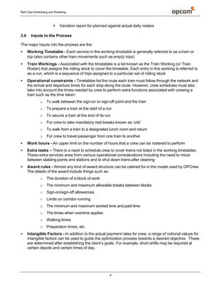 OPCrew - Rail Crew Scheduling Rostering and Management | PDF